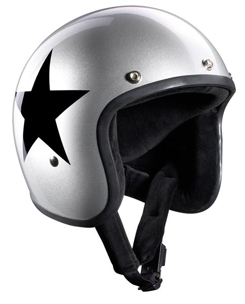Bandit Jet Motorcycle Helmet - Star Silver - Bandit Helmets UK